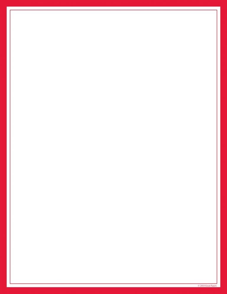 Red Border Letterhead: Make Statement with Your Correspondence